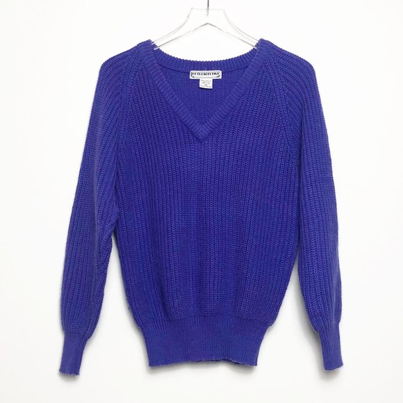 Vintage | Sweaters | Vintage Retrospective Chunky Purple Knit Sweater ...
